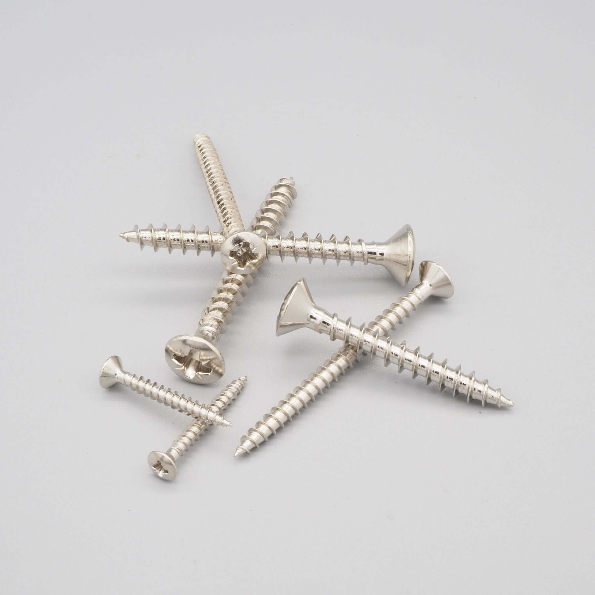 VVS-skruv rostfri A2 – kryssträskruv med kullersänkt huvud, helgängad